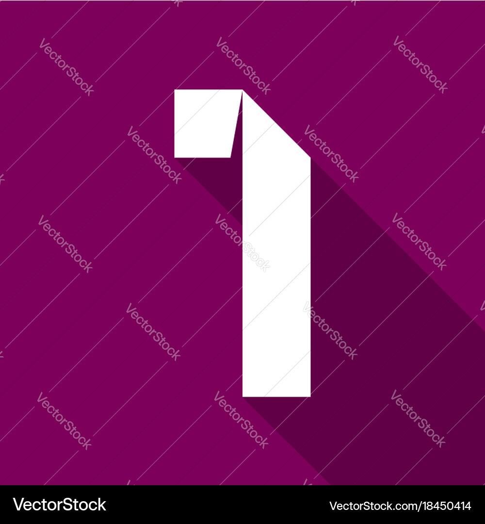 Alphabet paper cut number Royalty Free Vector Image