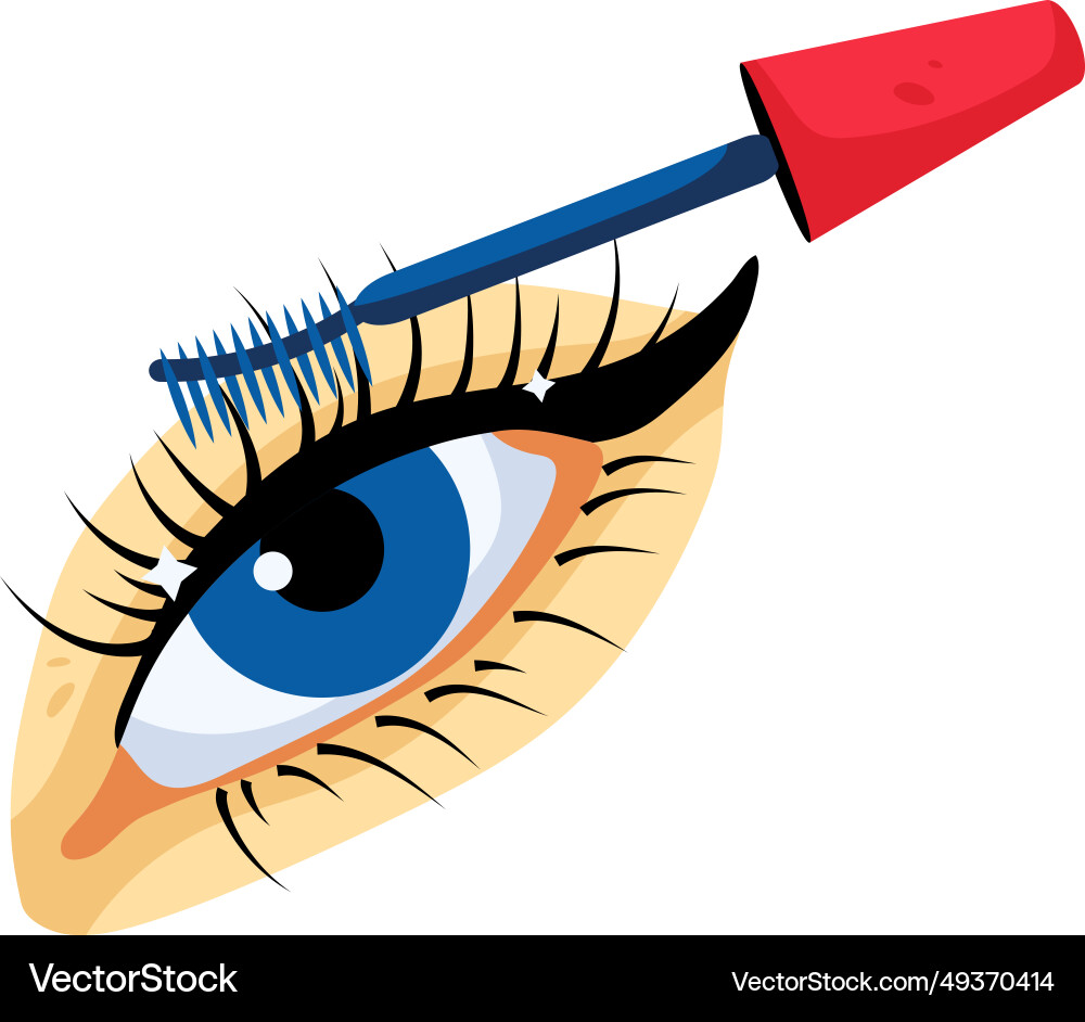 Applying mascara Royalty Free Vector Image - VectorStock