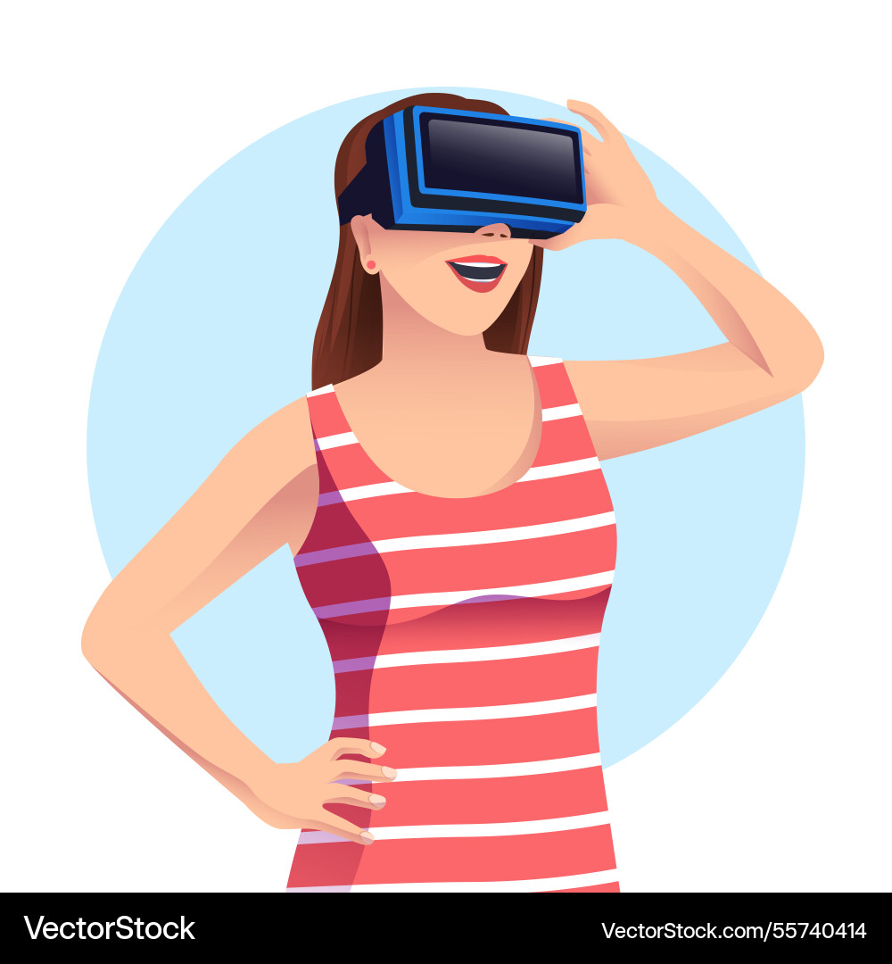 Augmented reality background in flat style Vector Image