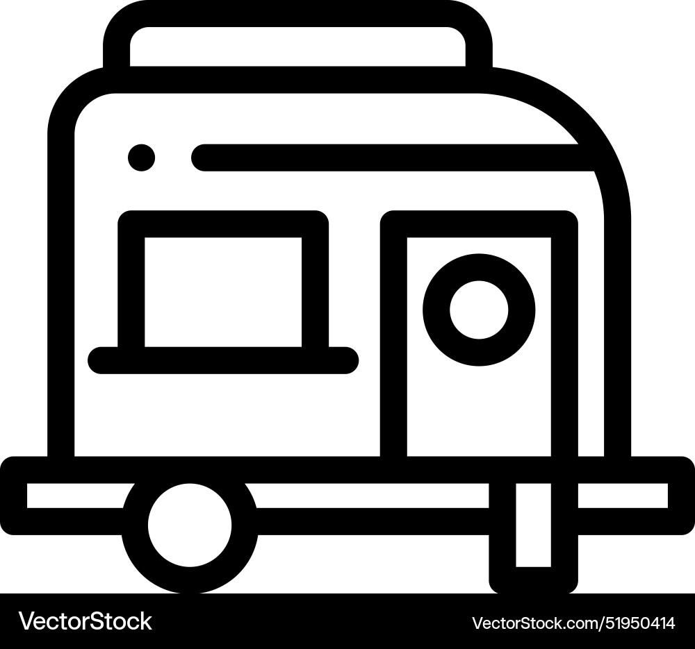 Camper van icon thin linear style design isolated Vector Image
