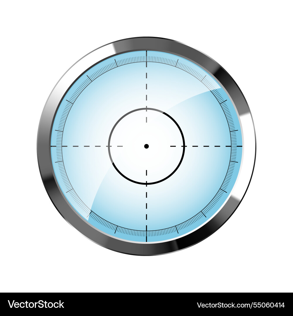 Chrome weapon sight sniper rifle optical scope Vector Image