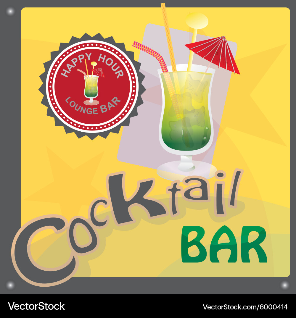 Cocktail bar Royalty Free Vector Image - VectorStock