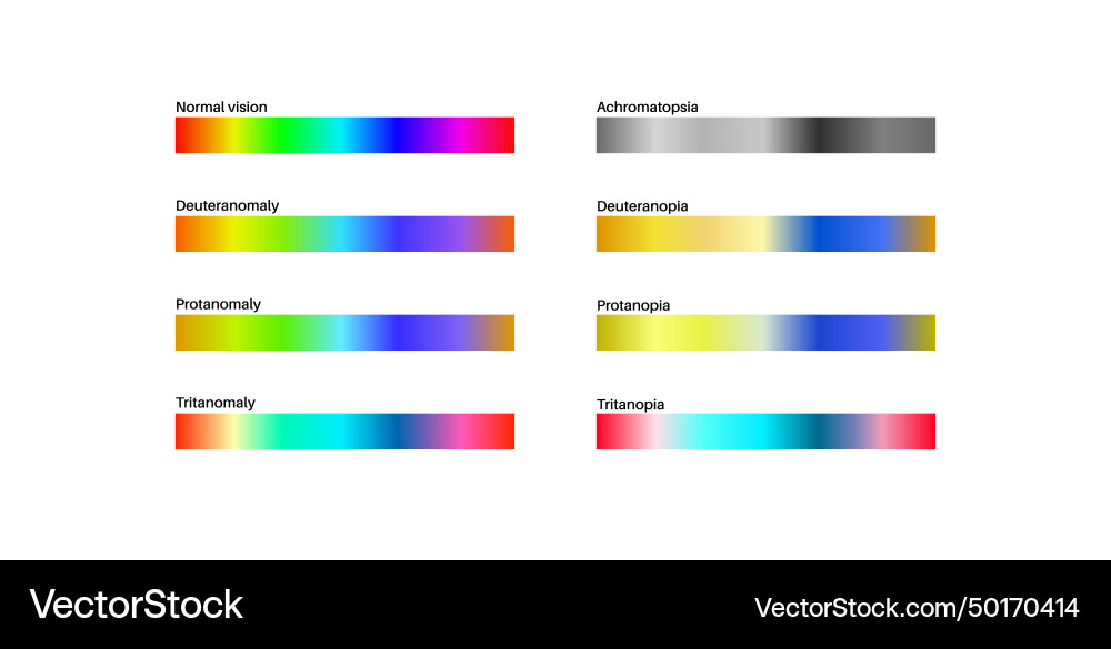 Color blindness poster Royalty Free Vector Image