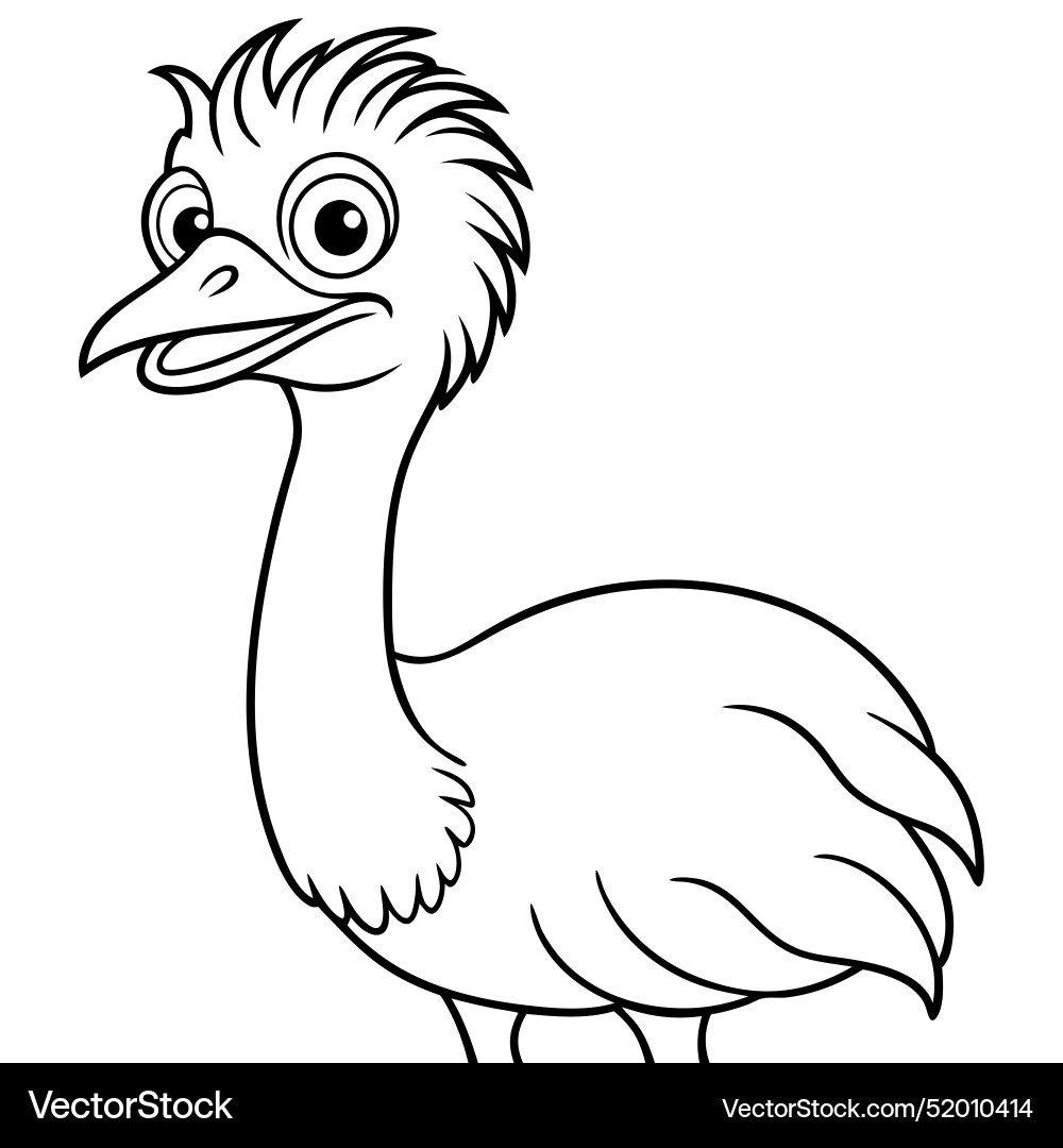 Emu bird smiles icon Royalty Free Vector Image