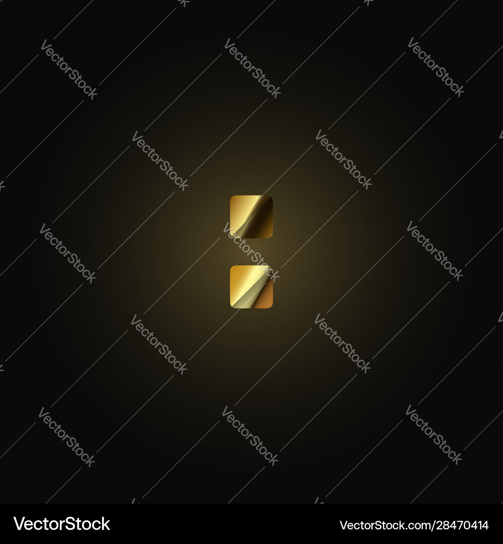 Gold paper folded character from a typeset Vector Image
