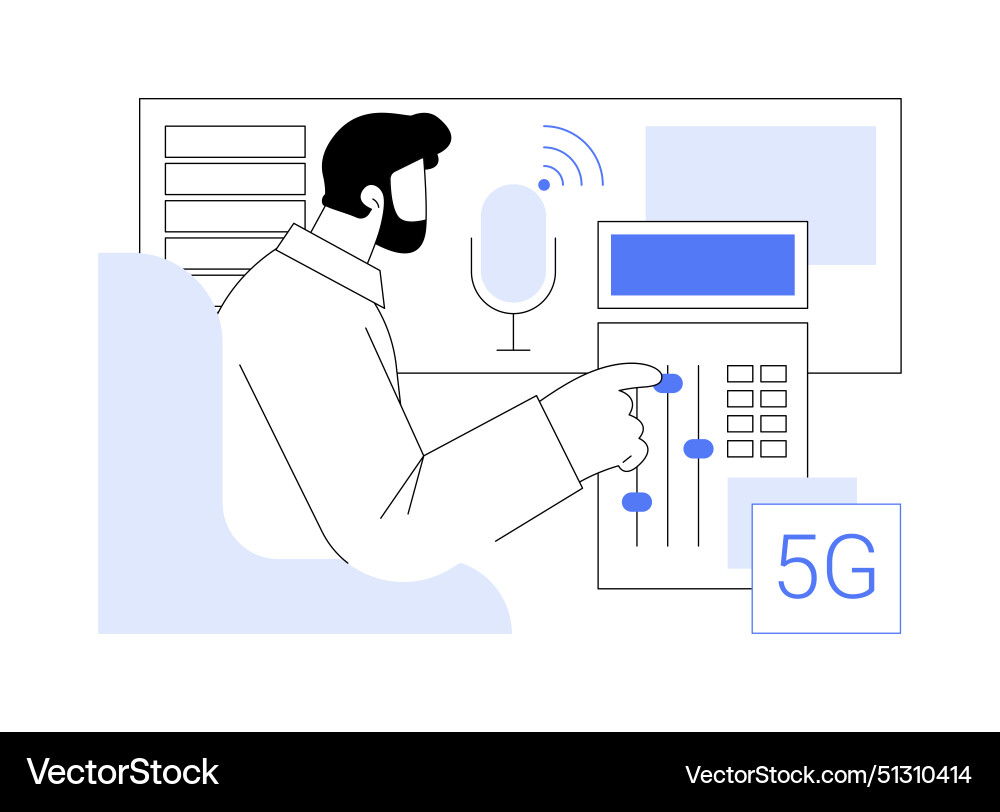 Ip broadcasting isolated cartoon Royalty Free Vector Image