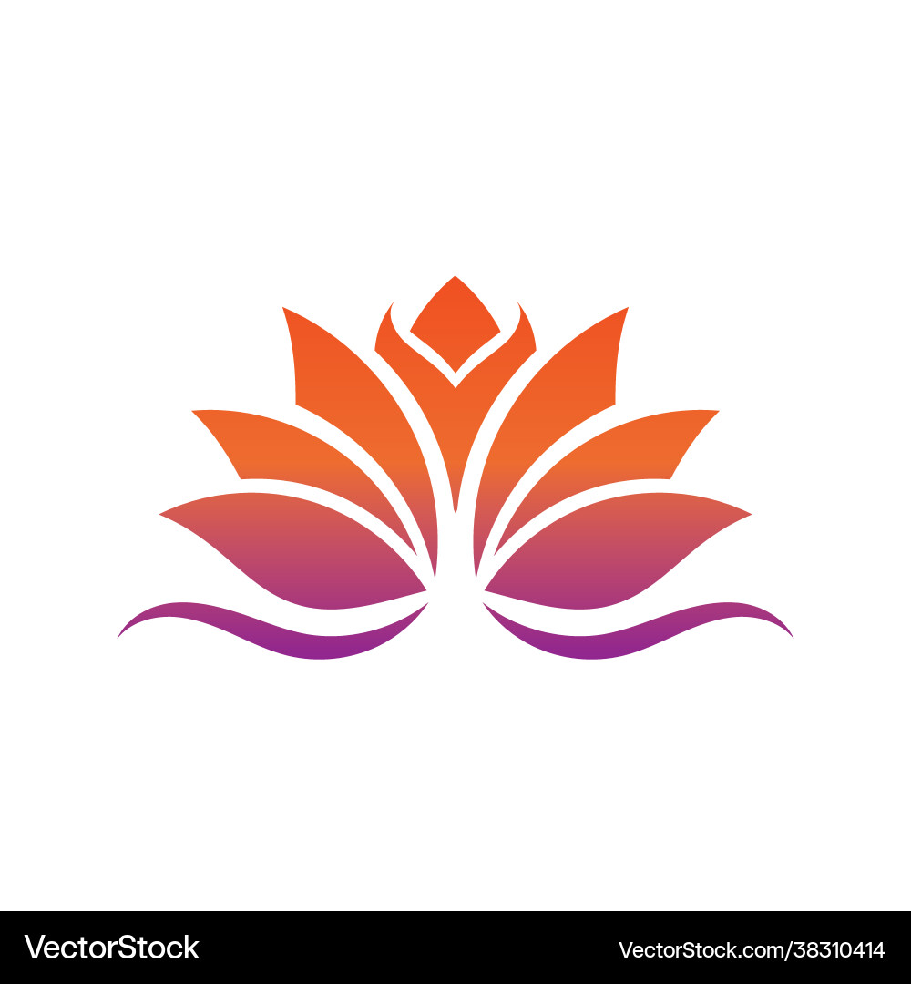 Lotus flowers design logo template Royalty Free Vector Image