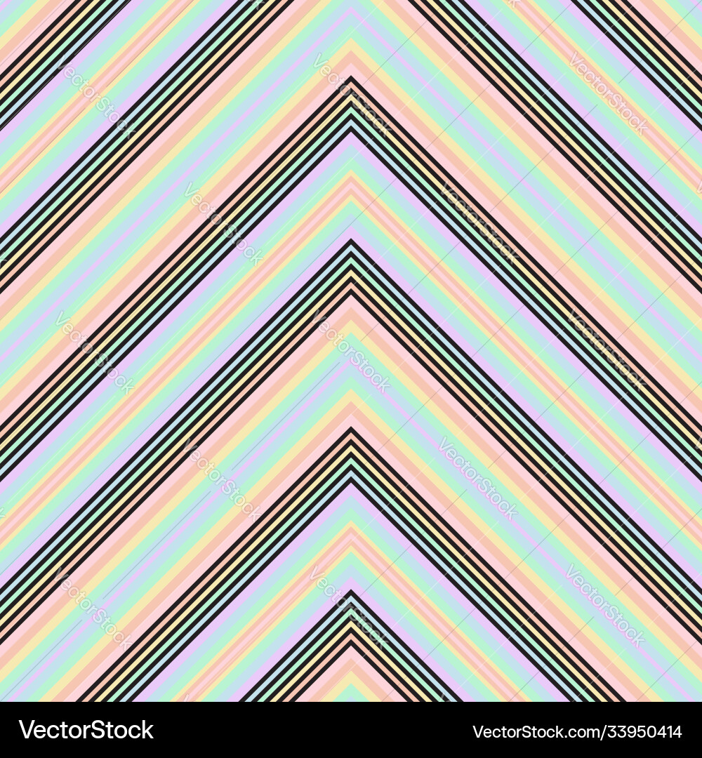 Rainbow chevron diagonal stripes seamless pattern Vector Image