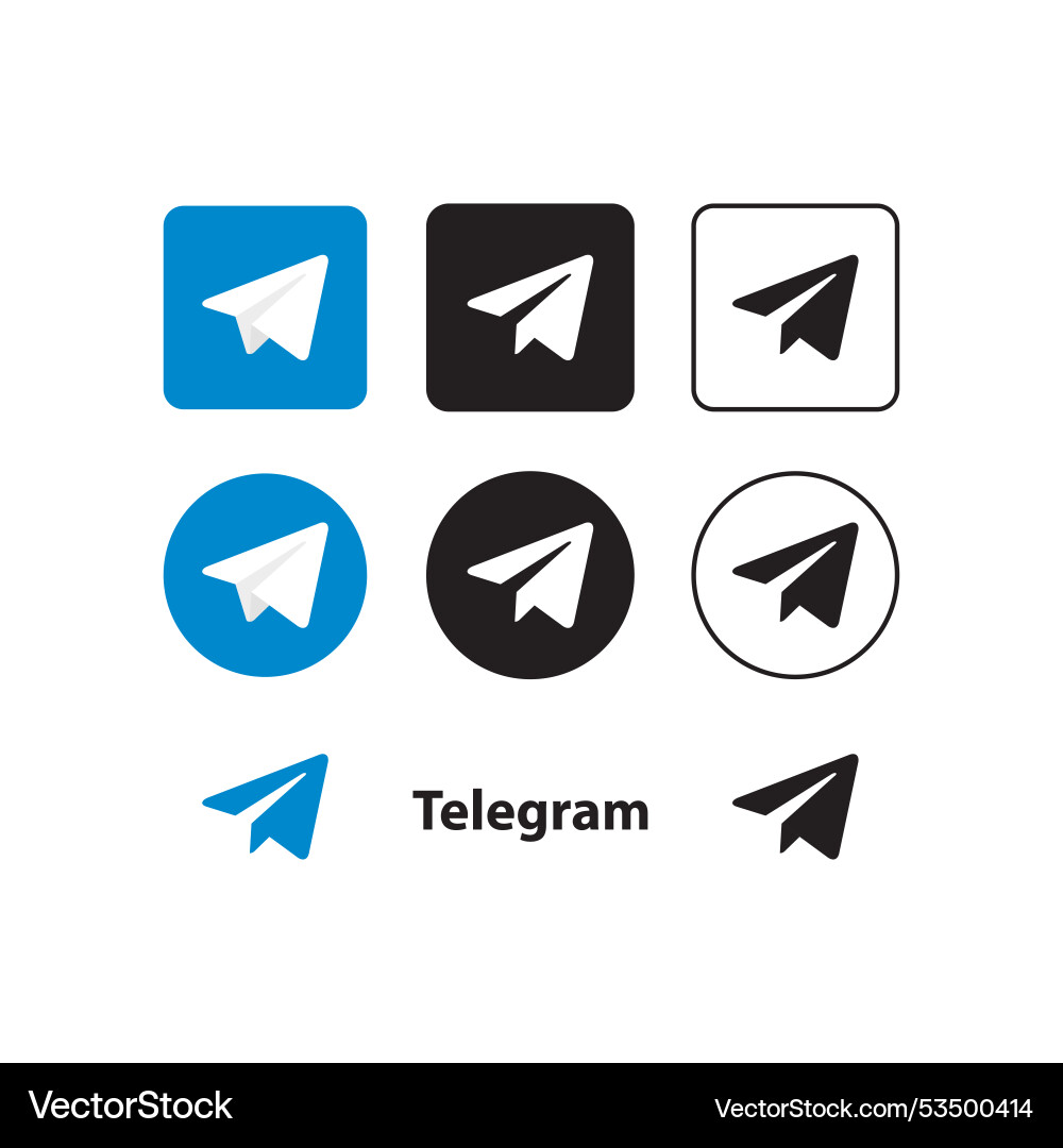 Social media icons telegram Royalty Free Vector Image