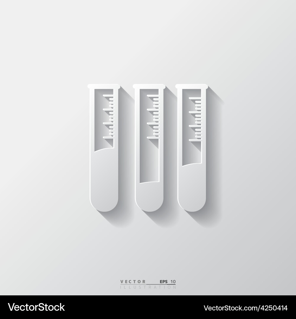 Test tube icon microbiology equipment Royalty Free Vector