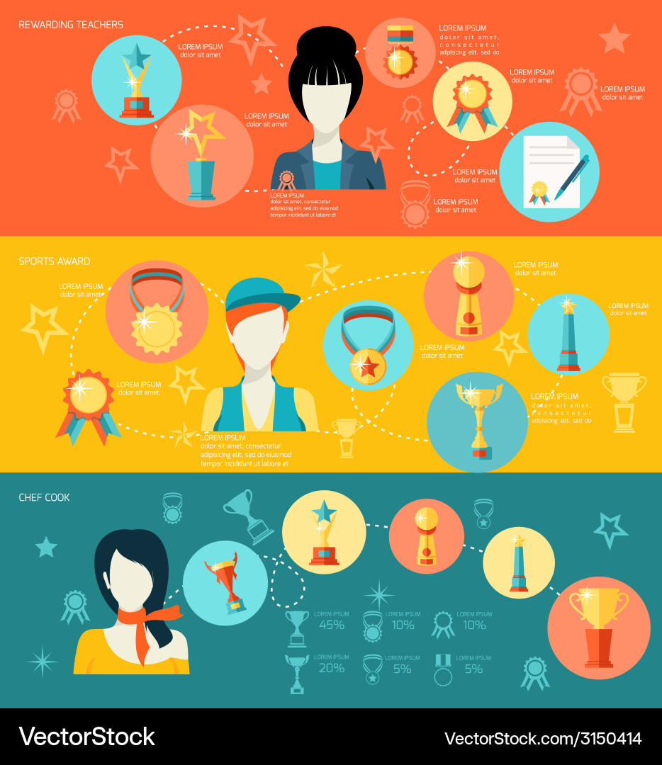 Trophy banner set Royalty Free Vector Image - VectorStock