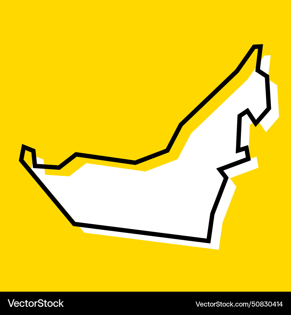 United arab emirates simplified map Royalty Free Vector
