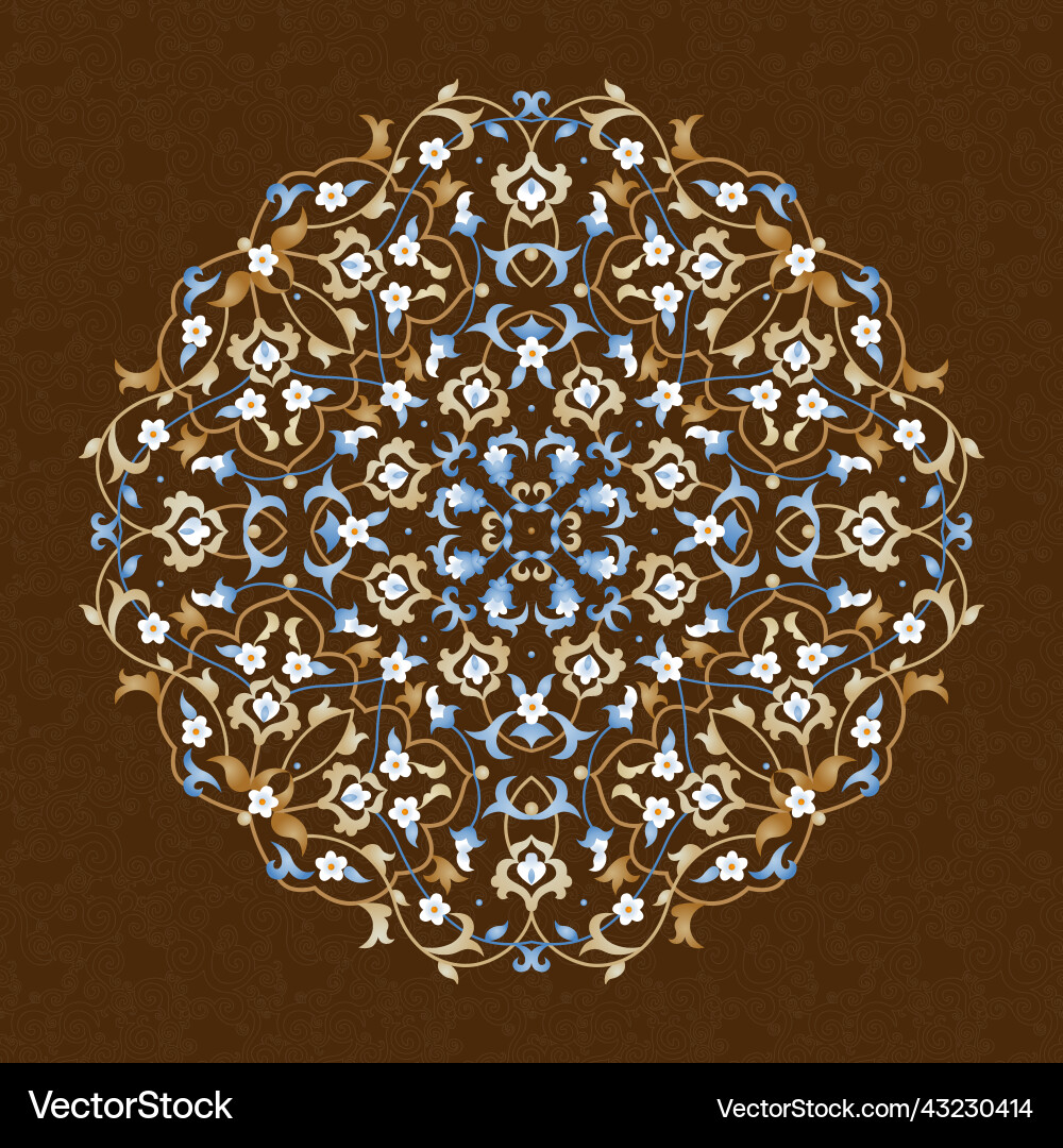 Vintage pattern in eastern style Royalty Free Vector Image