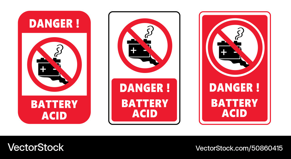 Battery acid leaking batteries leak Royalty Free Vector