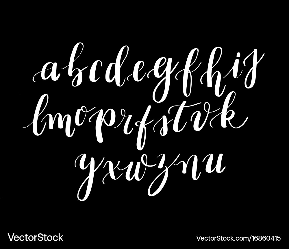 Calligraphy hand-written fonts handwritten brush Vector Image