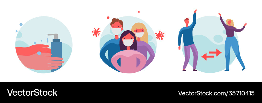 Coronavirus pandemic security protect people Vector Image