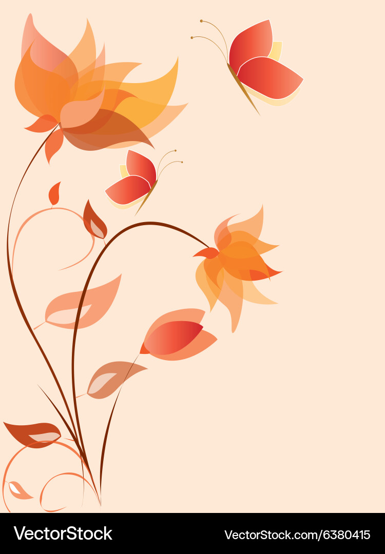 Floral background with flowers Royalty Free Vector Image