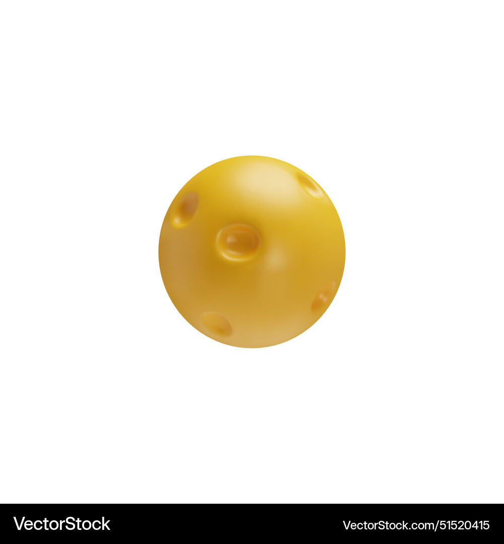 Full moon with craters 3d plastic cartoon style Vector Image