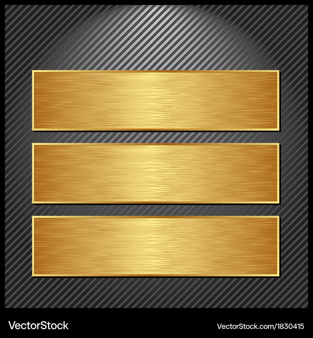 Golden banner Royalty Free Vector Image - VectorStock