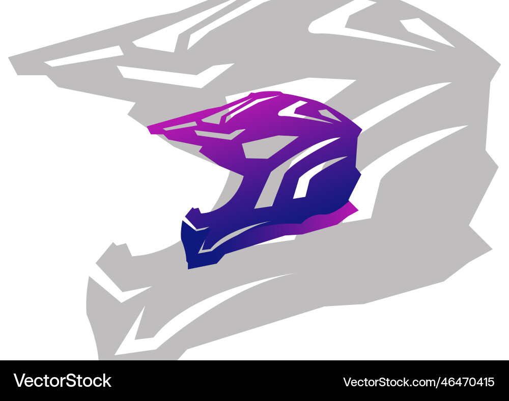 Helmet motorcross Royalty Free Vector Image - VectorStock