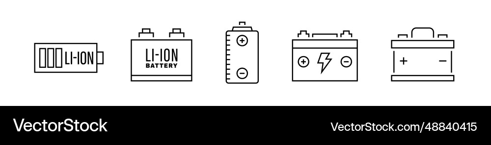 Lithium-Ion Battery Symbol Royalty Free Vector Image