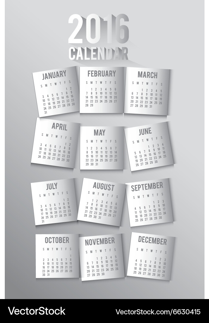 Kalenderplan des neuen Jahres Lizenzfreies Vektorbild