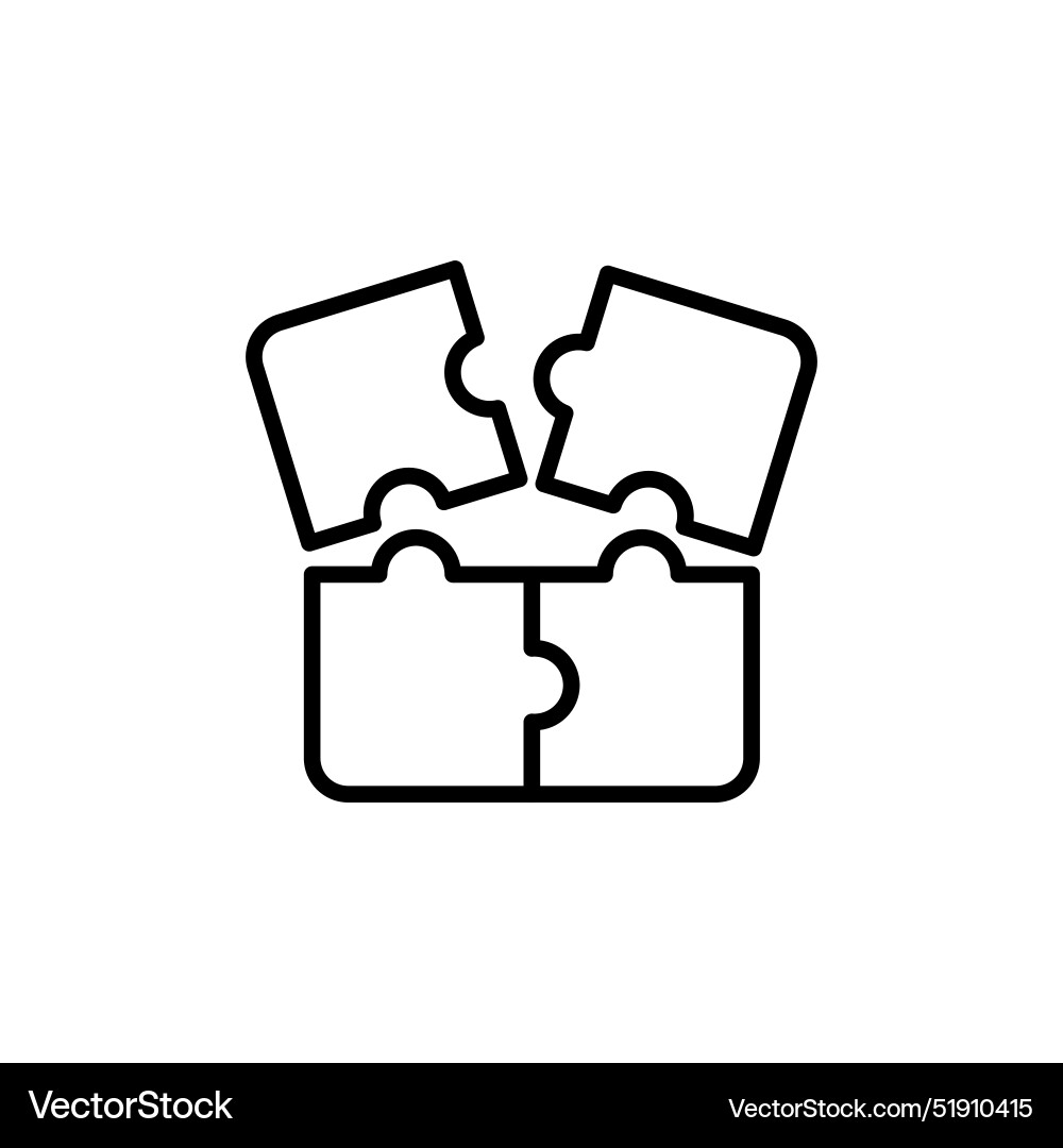 Puzzle piece icon for brain games and problem Vector Image