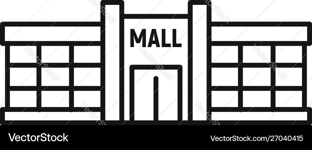 Retail mall icon outline style Royalty Free Vector Image