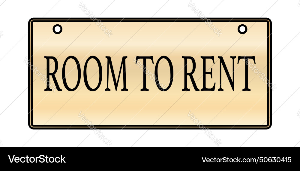 Room to rent Royalty Free Vector Image - VectorStock