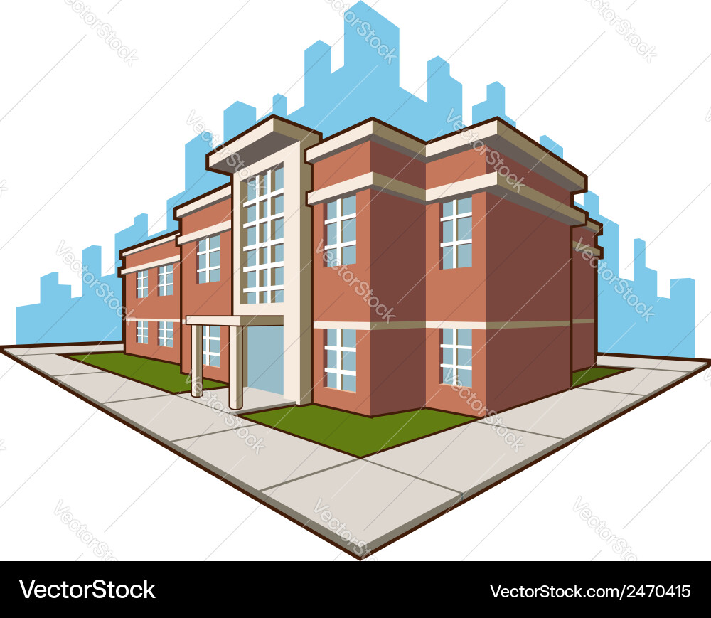 School building Royalty Free Vector Image - VectorStock