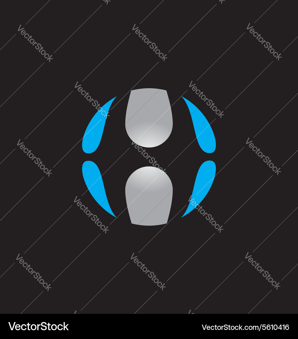 Abstract sphere technology logo Royalty Free Vector Image