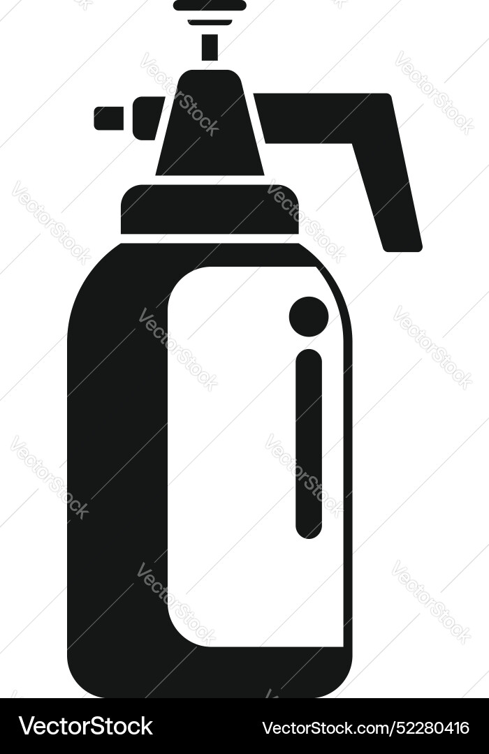 Black manual hand pressure sprayer silhouette icon