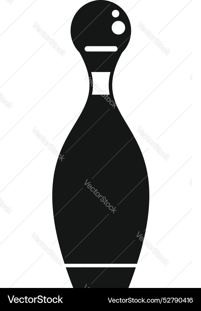 Classic bowling pin standing tall ready Royalty Free Vector