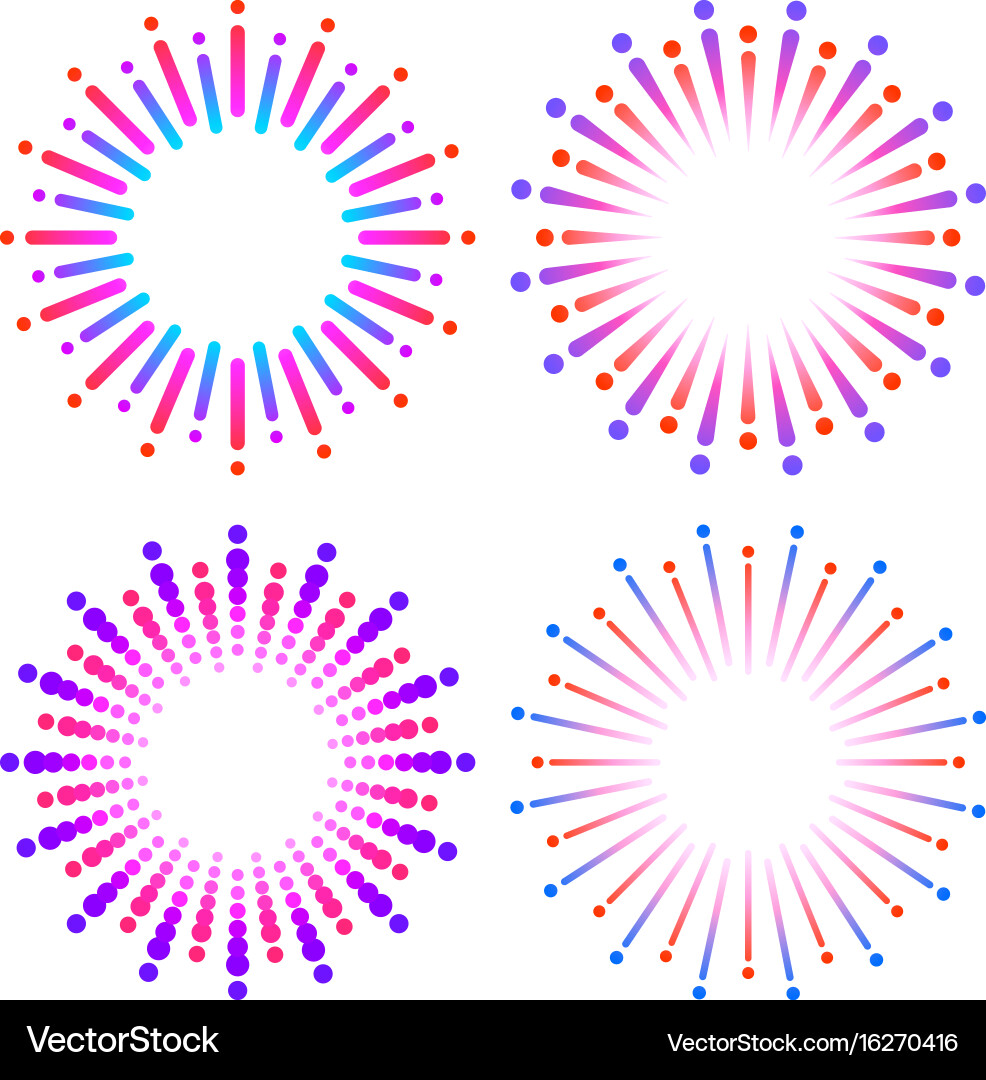 Colorful Fireworks Burst Royalty Free Vector Image