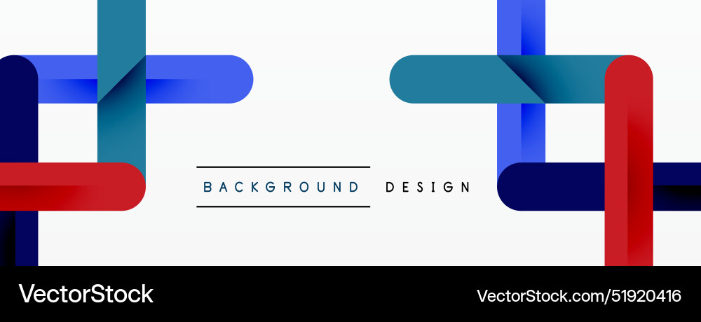 Colorful lines with shadows geometric background Vector Image