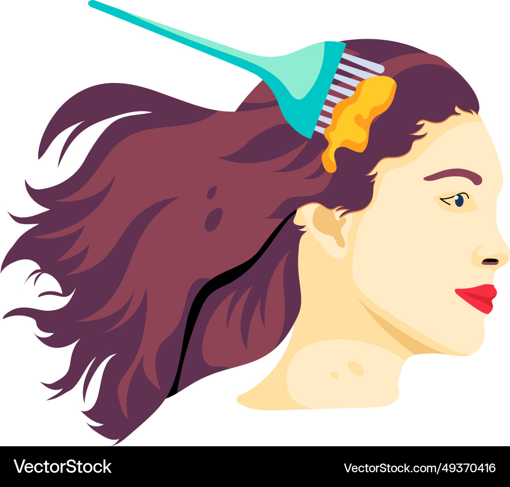 Hair dye Royalty Free Vector Image - VectorStock