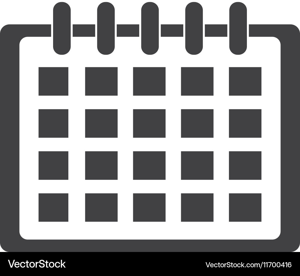 Isolated calendar design Royalty Free Vector Image