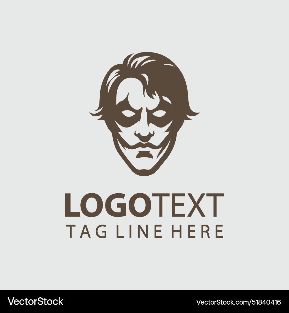 Joker mask logo Royalty Free Vector Image - VectorStock