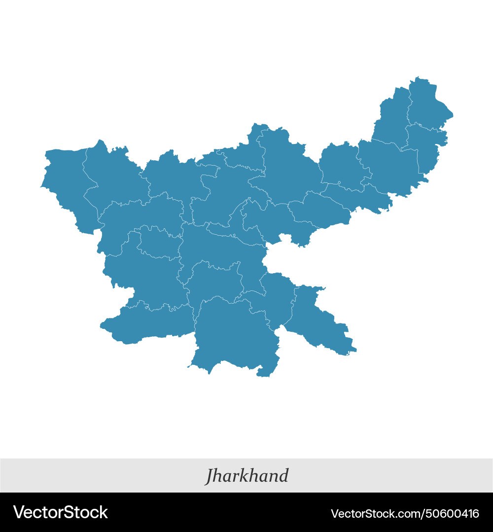 Map of jharkhand is a state india Royalty Free Vector Image