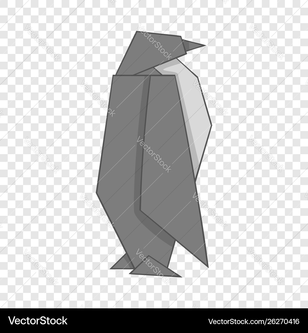 Origami penguin icon cartoon style Royalty Free Vector Image