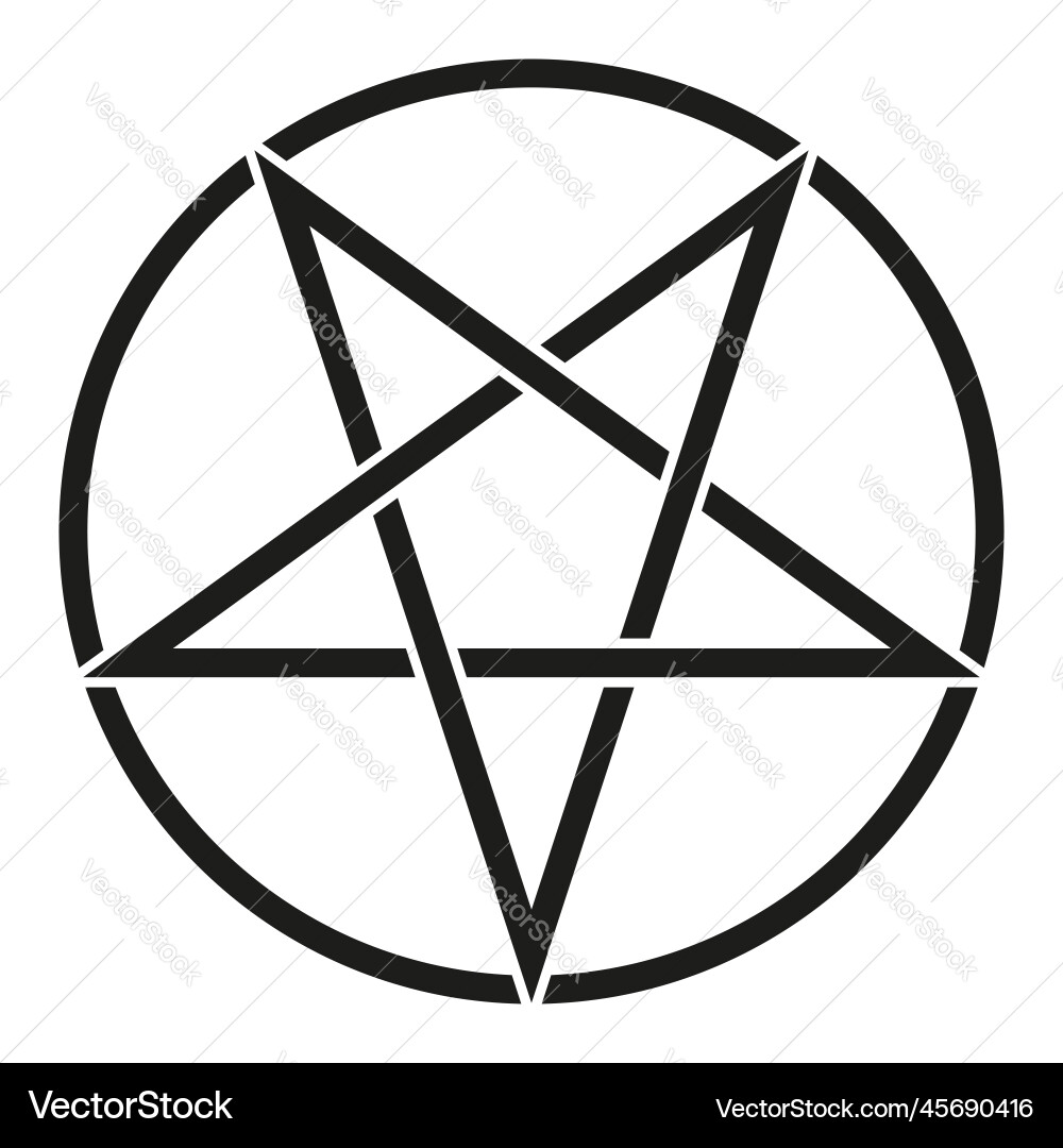 Pentagram in circle Royalty Free Vector Image - VectorStock