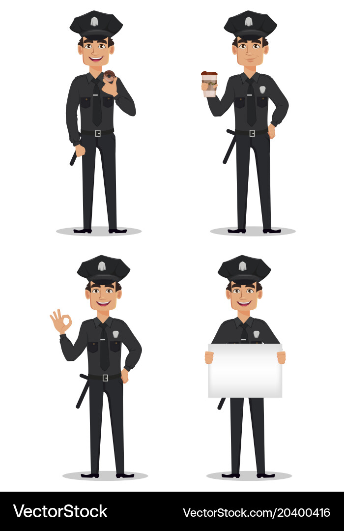 Police officer policeman Royalty Free Vector Image