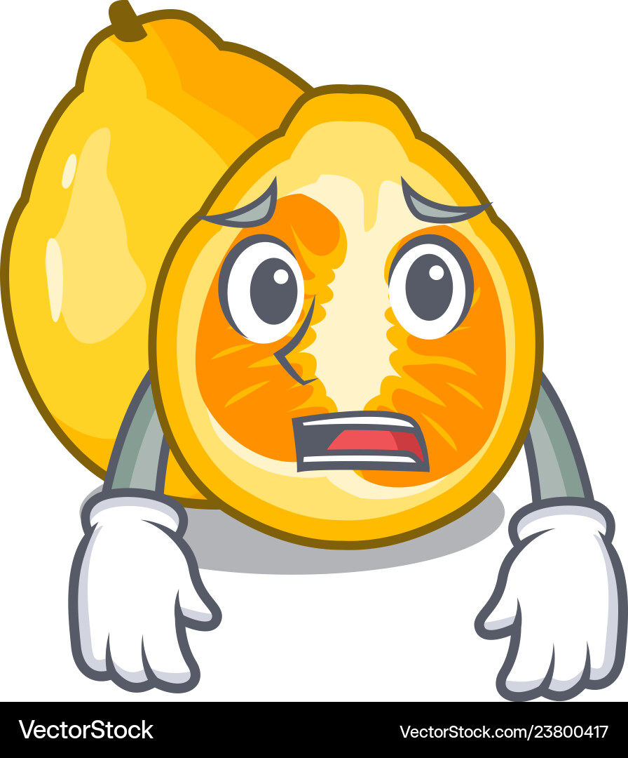 Afraid ugli fruit in the cartoon fridge Royalty Free Vector