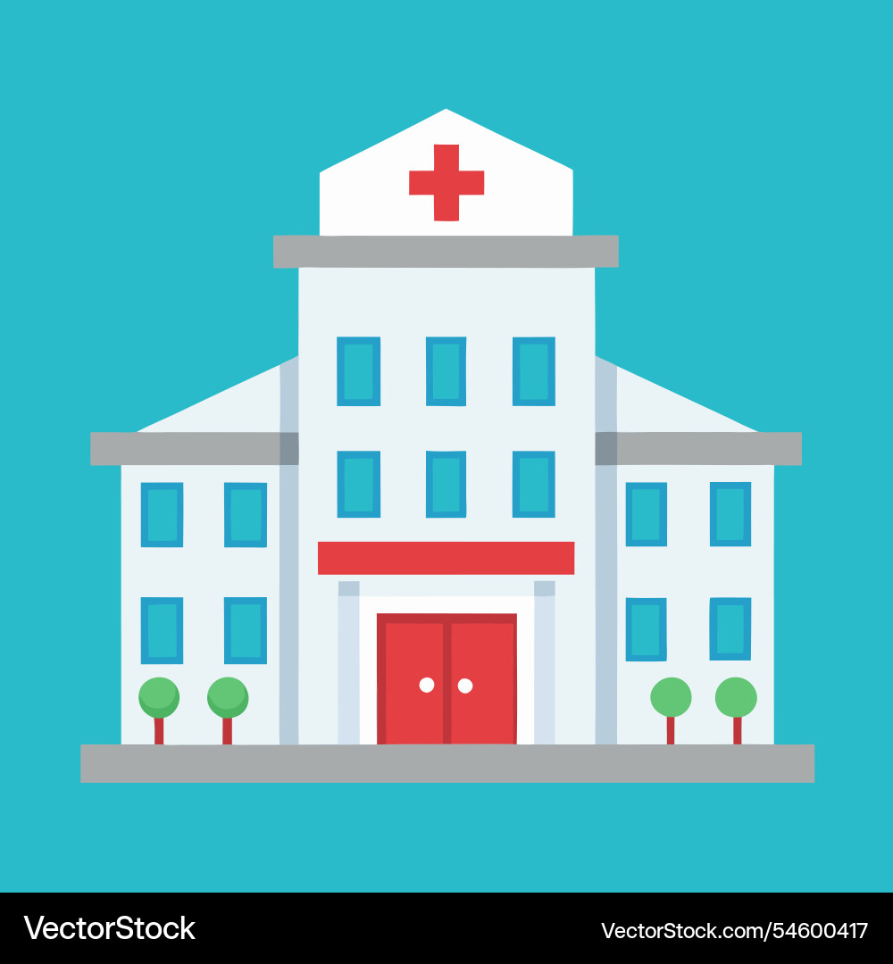 Depicting a modern hospital building Royalty Free Vector