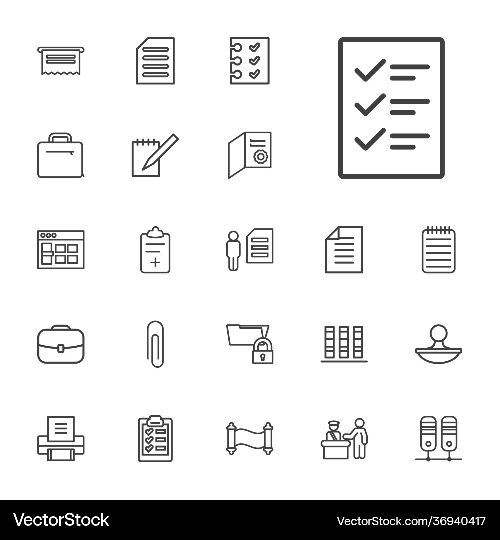 Document icons Royalty Free Vector Image - VectorStock