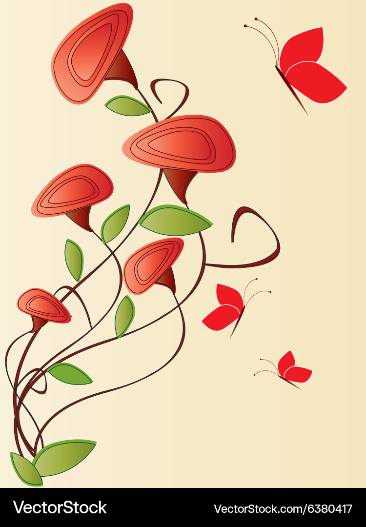 Floral background with flowers Royalty Free Vector Image
