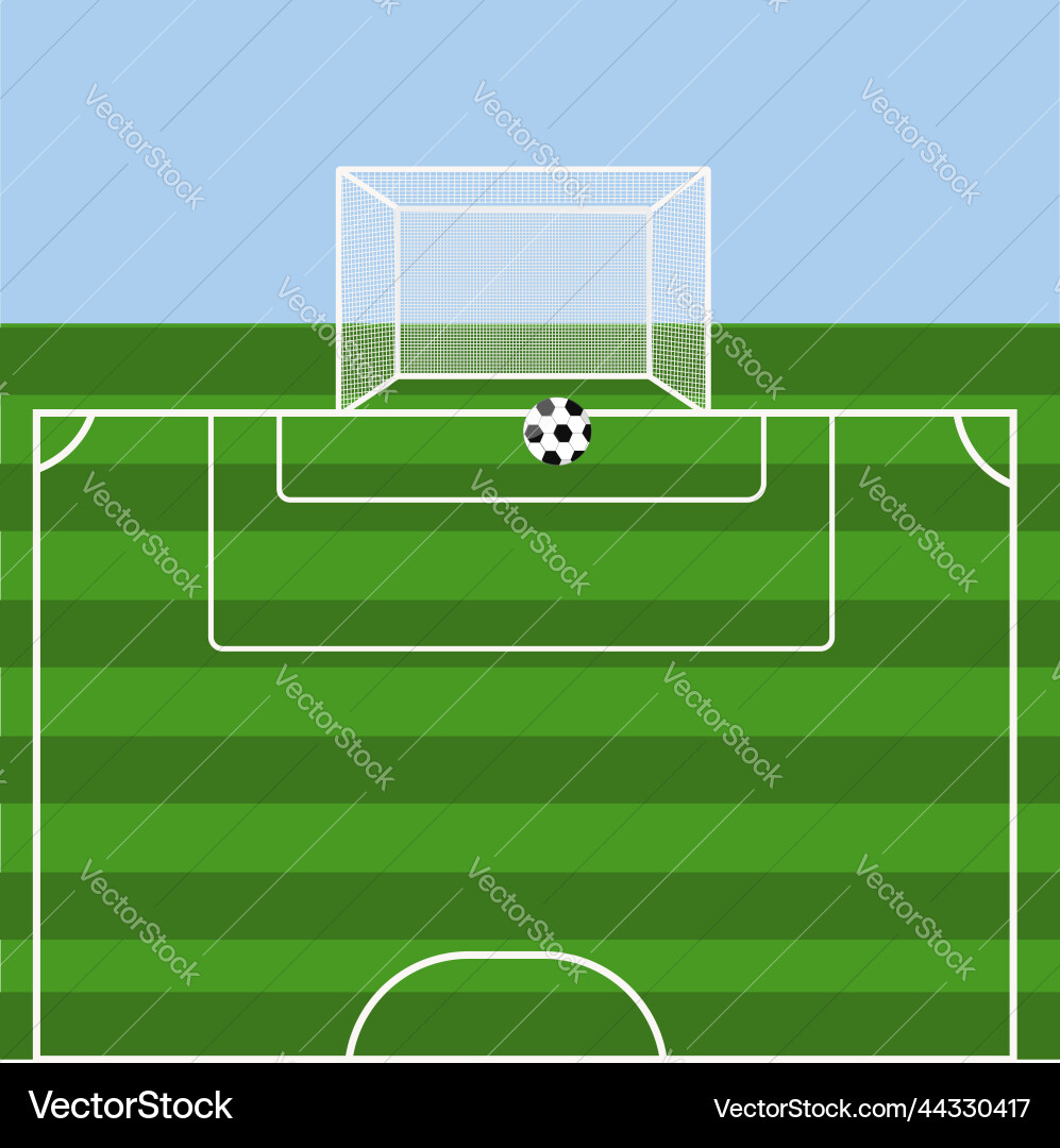 Football field on a white background Royalty Free Vector