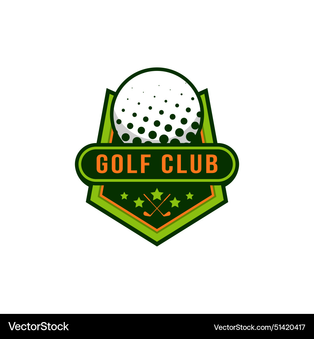 Golf logo badge template Royalty Free Vector Image