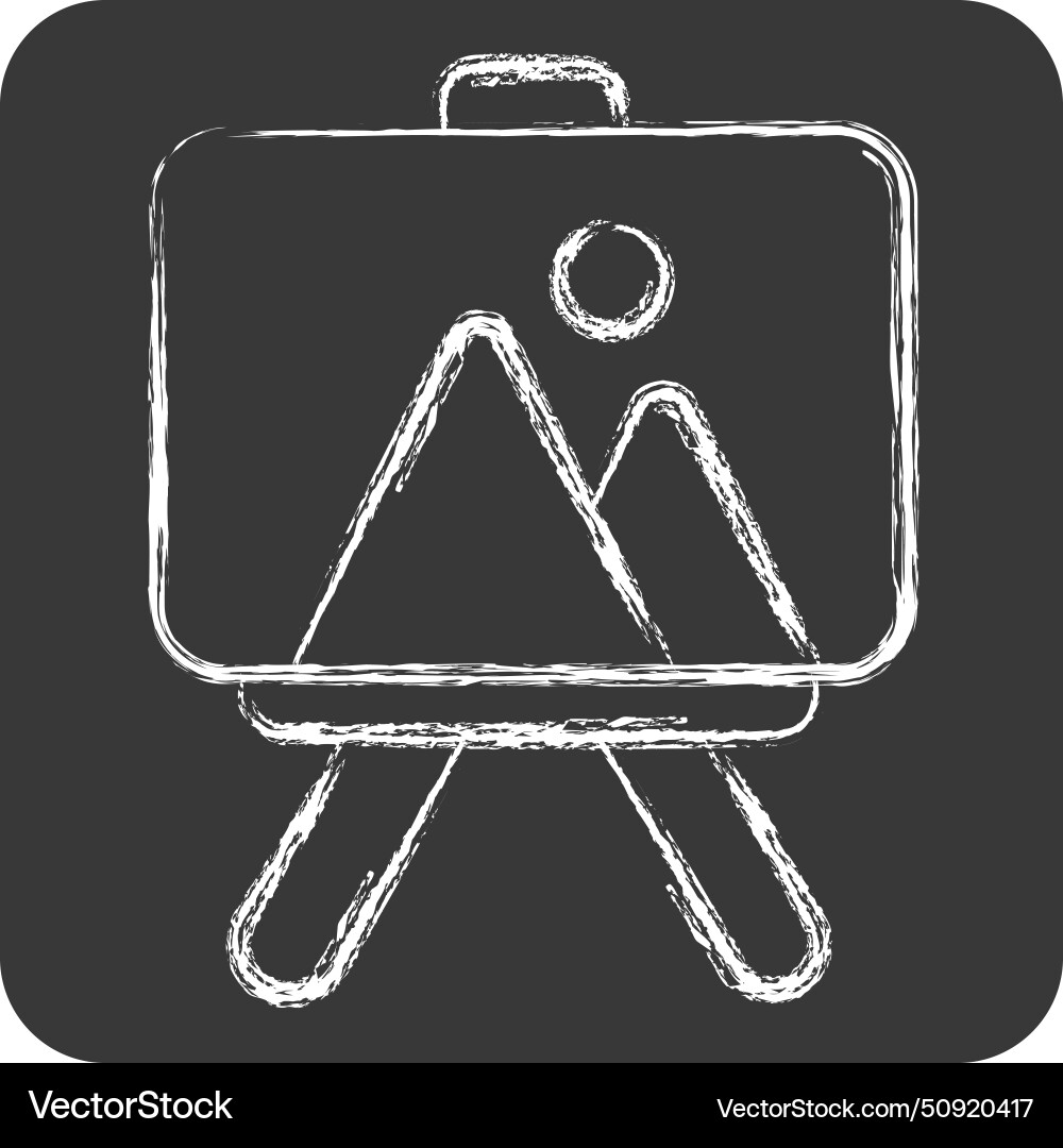 Icon easel related to entertainment symbol chalk Vector Image