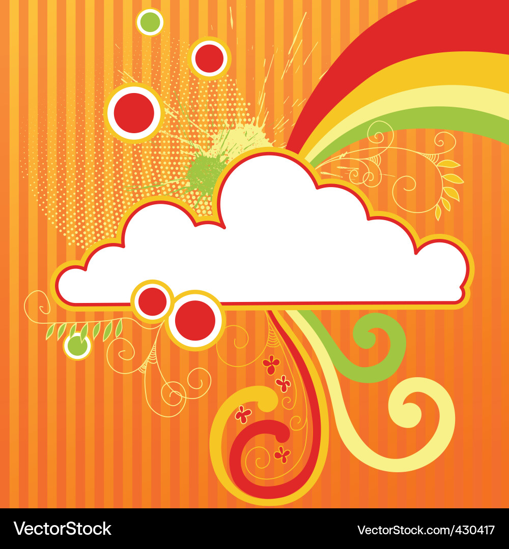 Ornate Cloud Frame Royalty Free Vector Image - VectorStock